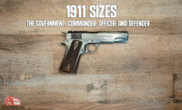 1911 Sizes: Government, Commander, Officer and Defender