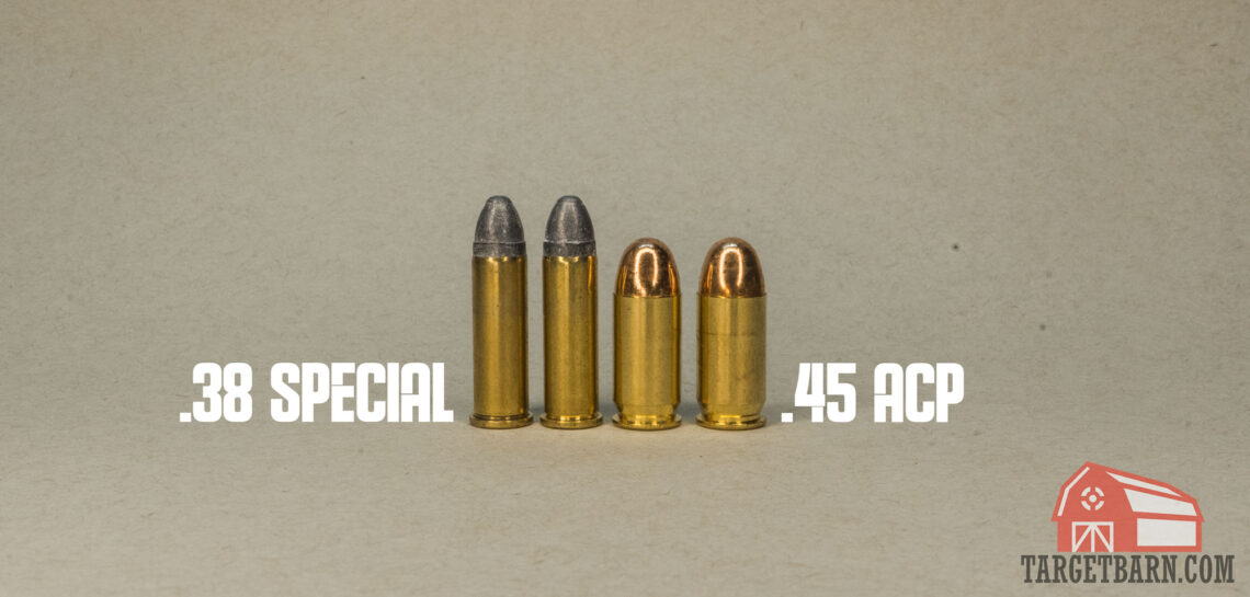 .38 Special vs. .45 ACP Caliber Comparison - The Broad Side