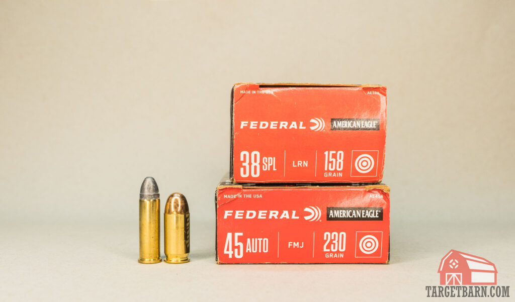 .38 Special vs. .45 ACP Caliber Comparison - The Broad Side